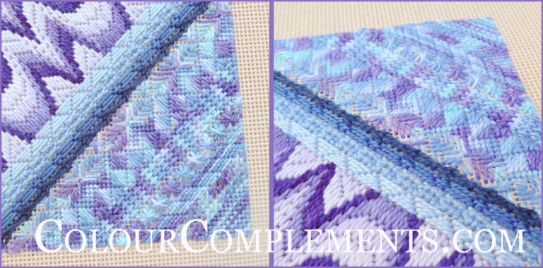 NEEDLEPOINT STITCH SAMPLES FROM COLOUR COMPLEMENTS