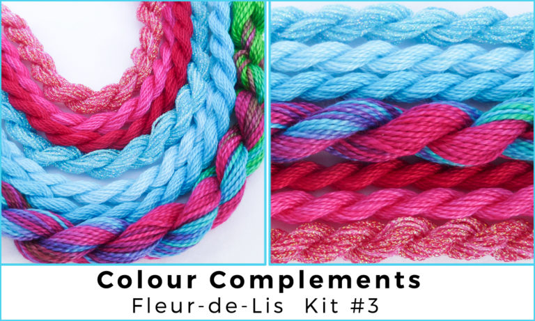 Iris #3 | Needlepoint with hand-dyed threads - Colour Complements