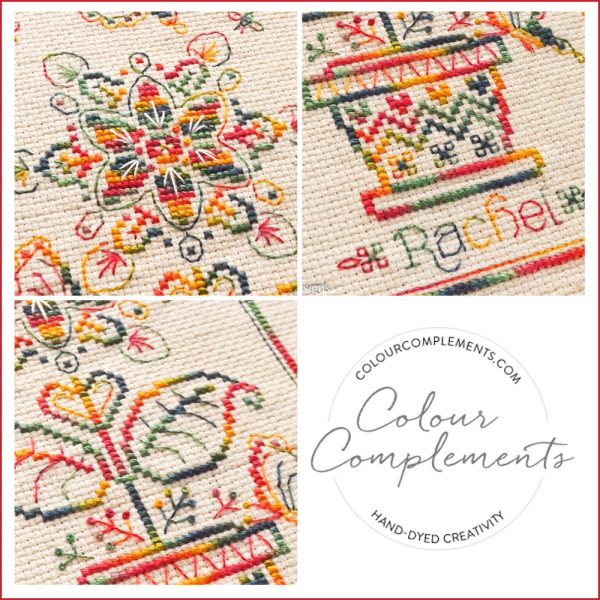 CROSS STITCH using Colour Complements hand dyed floss