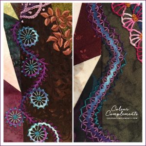 Button Clusters in Crazy Quilting | Crazy Quilting - Colour Complements