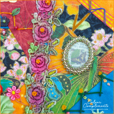 Button Clusters | Crazy Quilting - Colour Complements