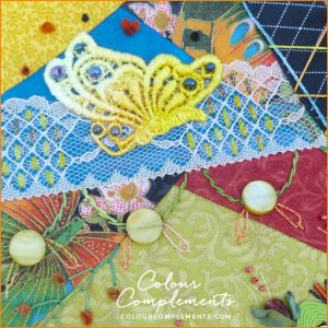 Button Clusters in Crazy Quilting | Crazy Quilting - Colour Complements