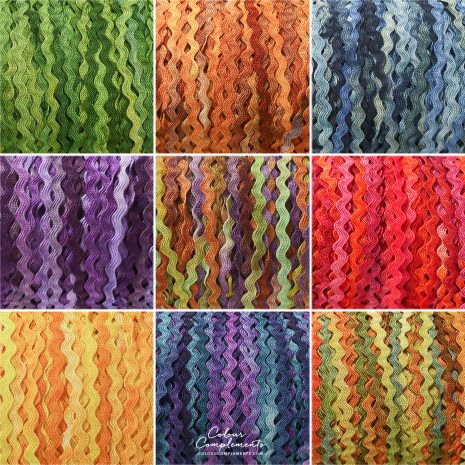 RAYON RIC RAC HAND DYED BY COLOUR COMPLEMENTS