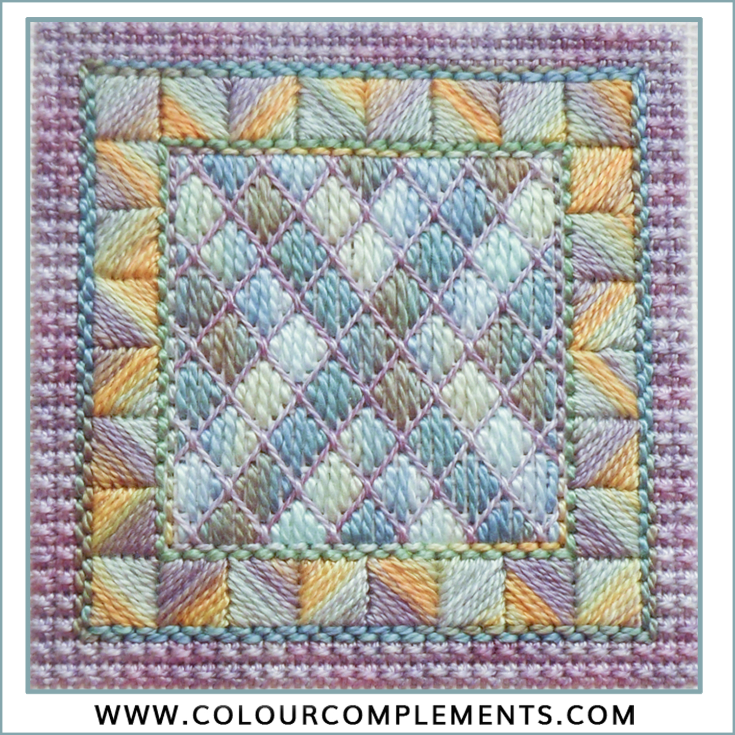 NEEDLEPOINT USING COLOUR COMPLEMENTS THREADS
