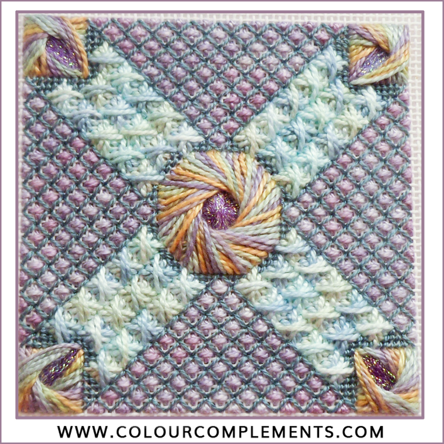 NEEDLEPOINT USING COLOUR COMPLEMENTS THREADS
