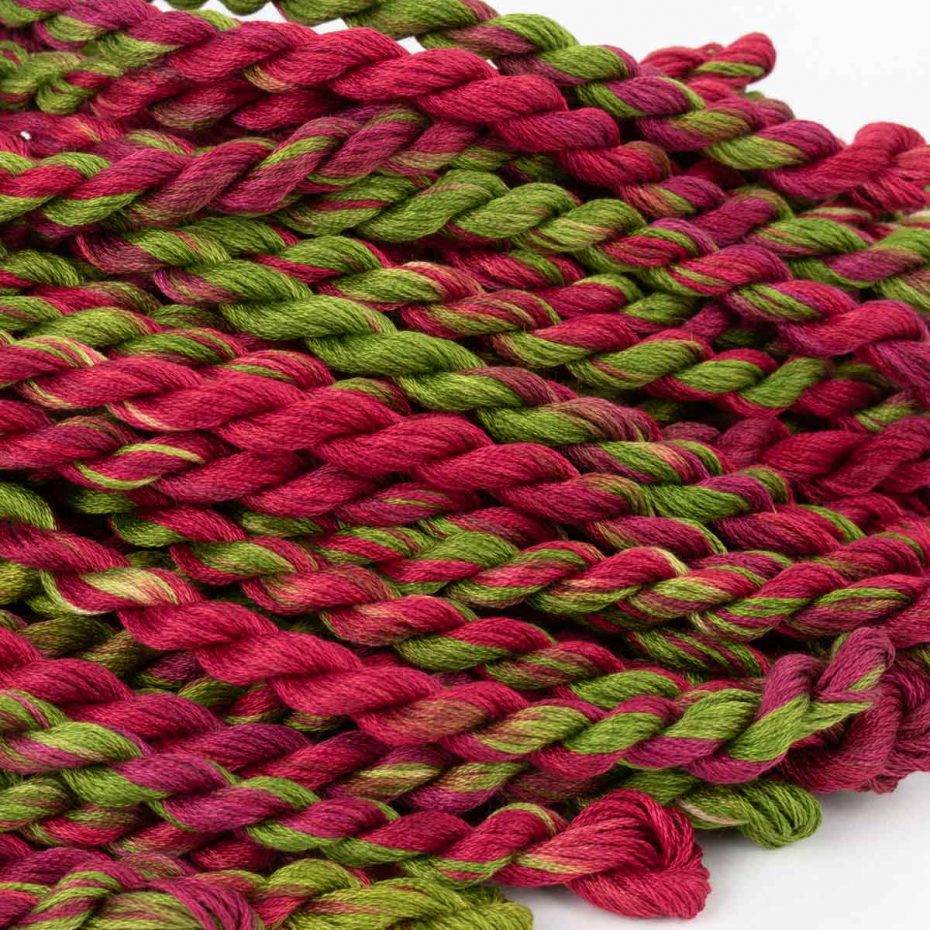 Red Green Burgundy | Hand Dyed Floss - Colour Complements