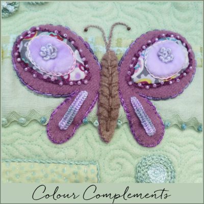 WOOL APPLIQUE using Colour Complements hand dyed threads