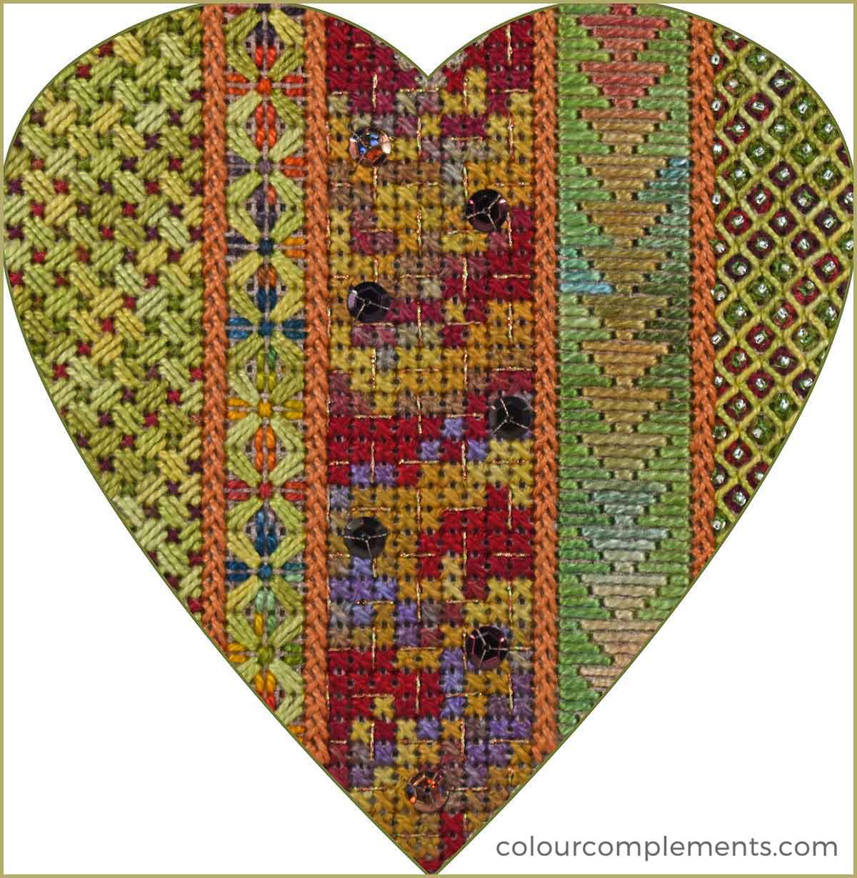Needlepoint Bands | Hearts for Hospice - Colour Complements