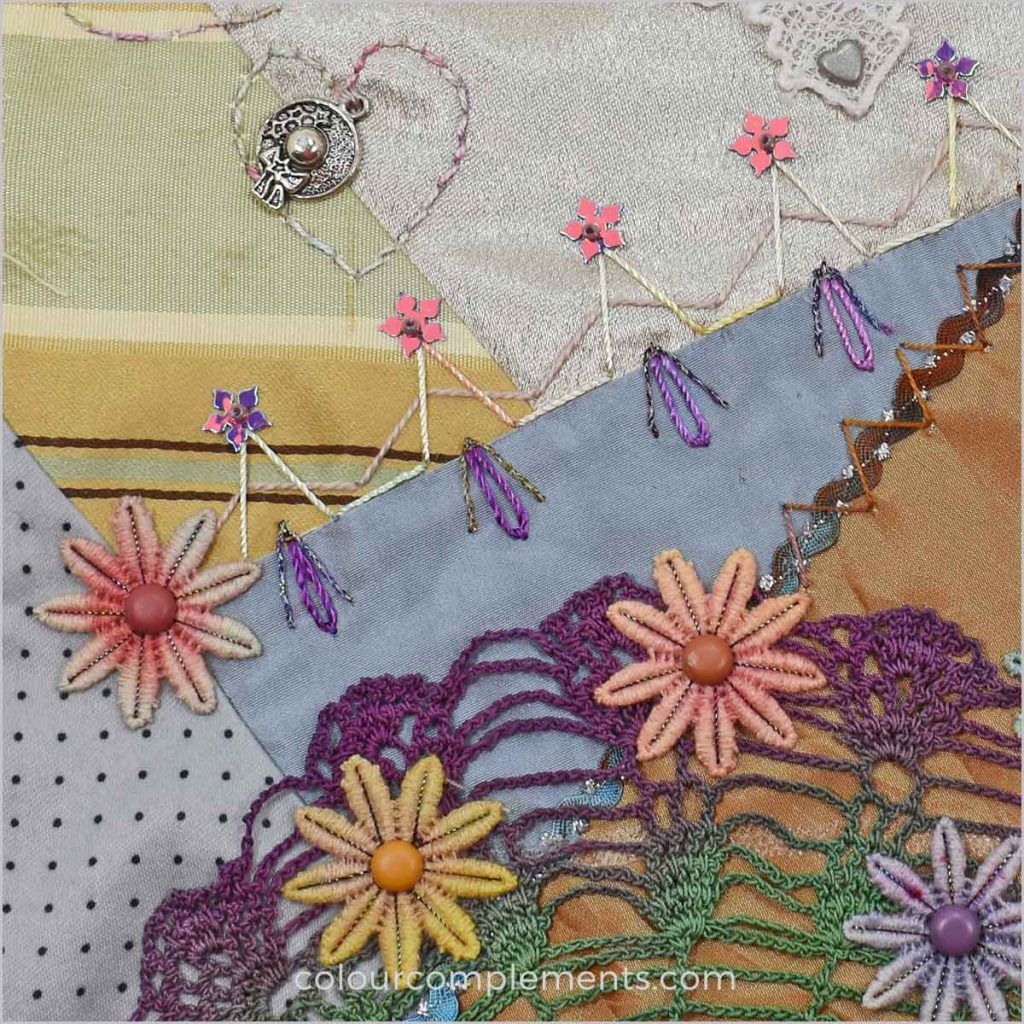 Doilies in Crazy Quilting | Hand Dyed - Colour Complements