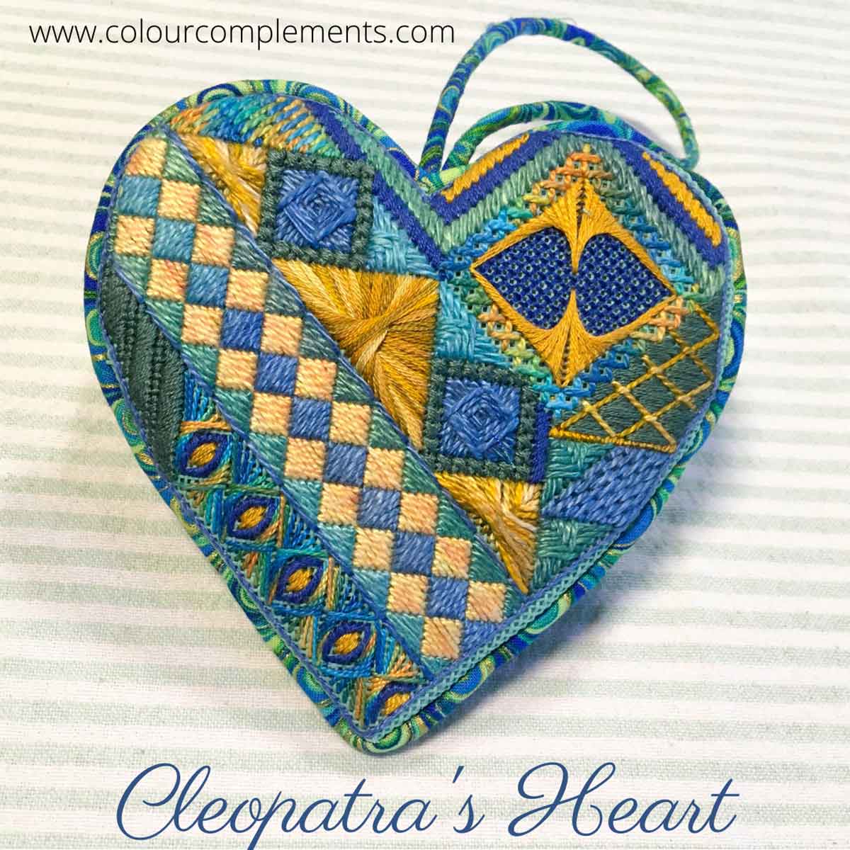 Cleopatra's Heart | Featured in Needlepoint Now - Colour Complements