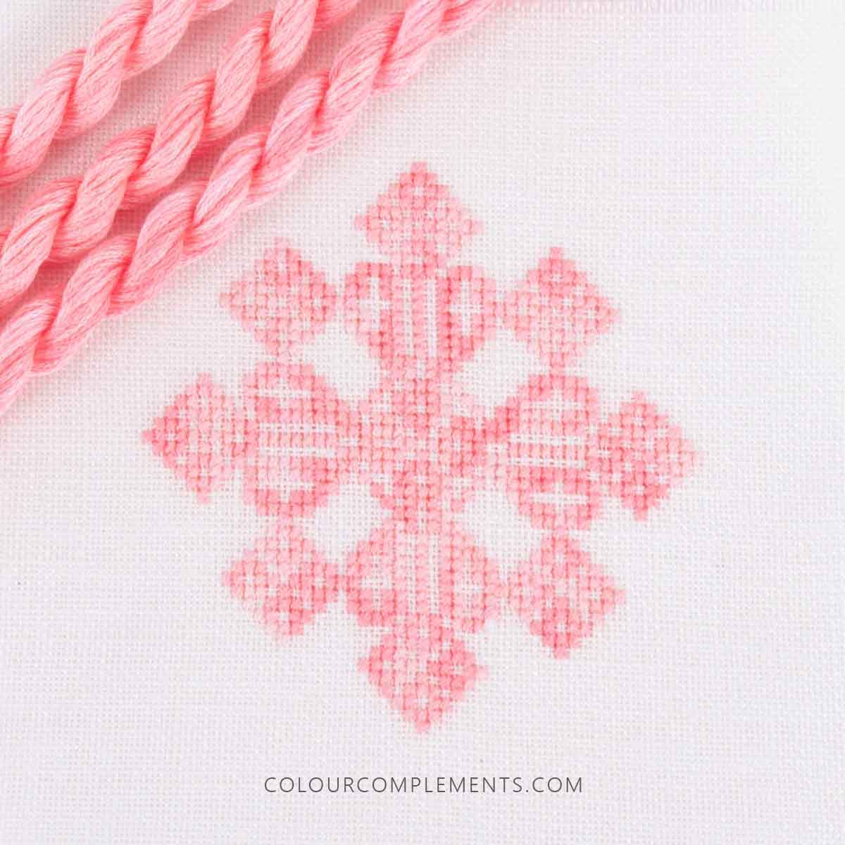 Coral Pink | Cross Stitch | Hand Dyed Floss - Colour Complements