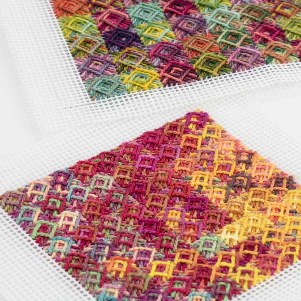 Waffle Mini Needlepoint Sampler - Colour Complements