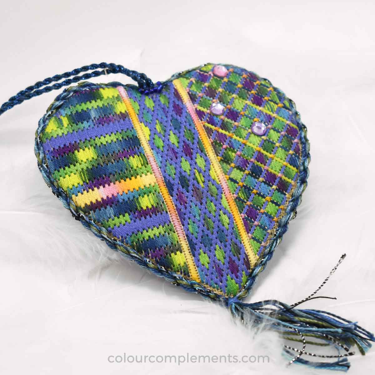 Coloured Needlework | Blue, Green & Purple Combinations