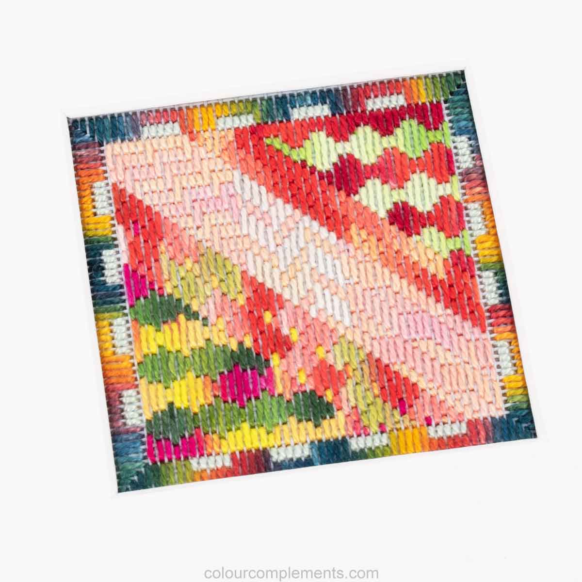 Crossed Stitches Sampler | Needlepoint Sampler - Colour Complements