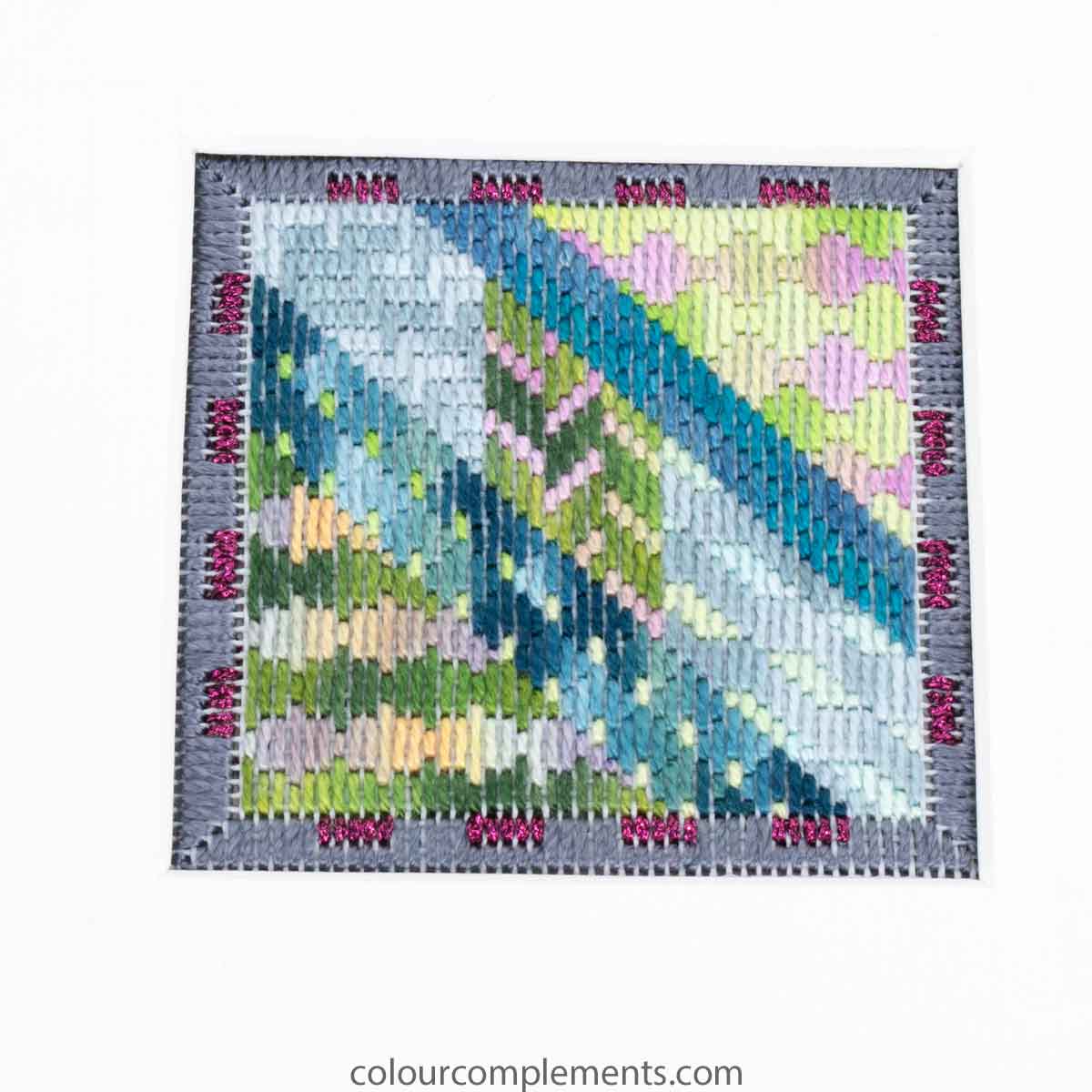 Crossed Stitches Sampler | Needlepoint Sampler - Colour Complements