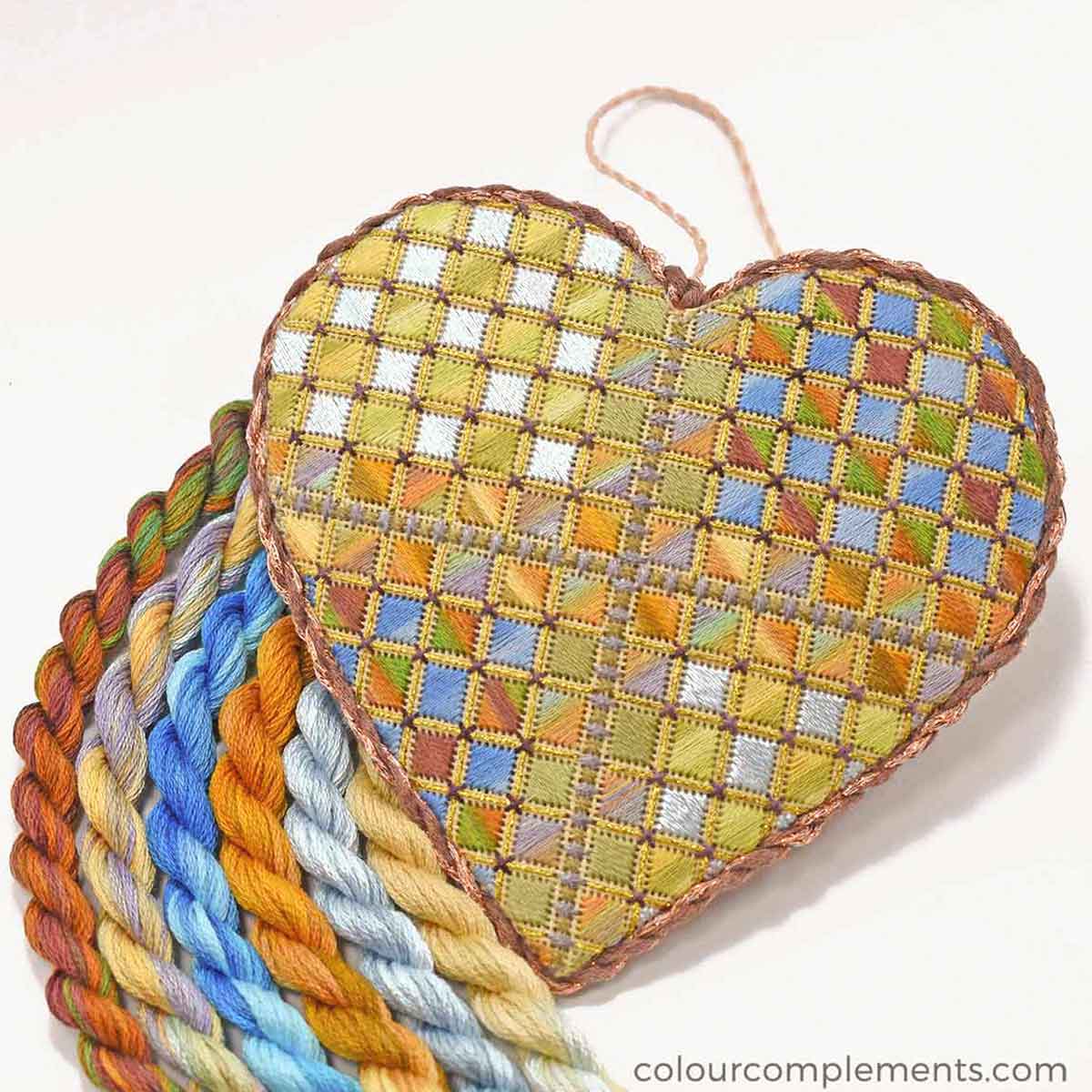 Squares & Crosses Pattern For Hearts for Hospice | Colour Complements
