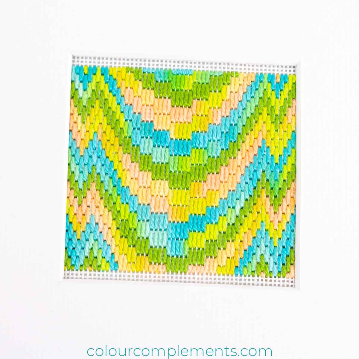 Creating Bargello Using Lime Green Colours | Colour Complements