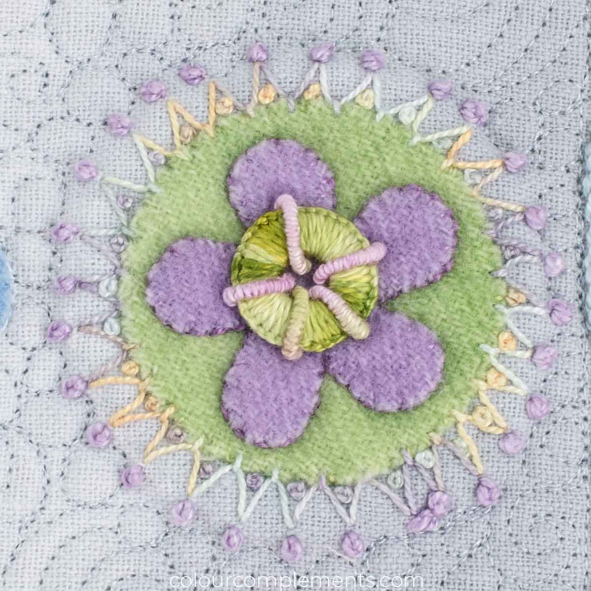 Bright Spring Wool Applique: Circle #4 - Colour Complements