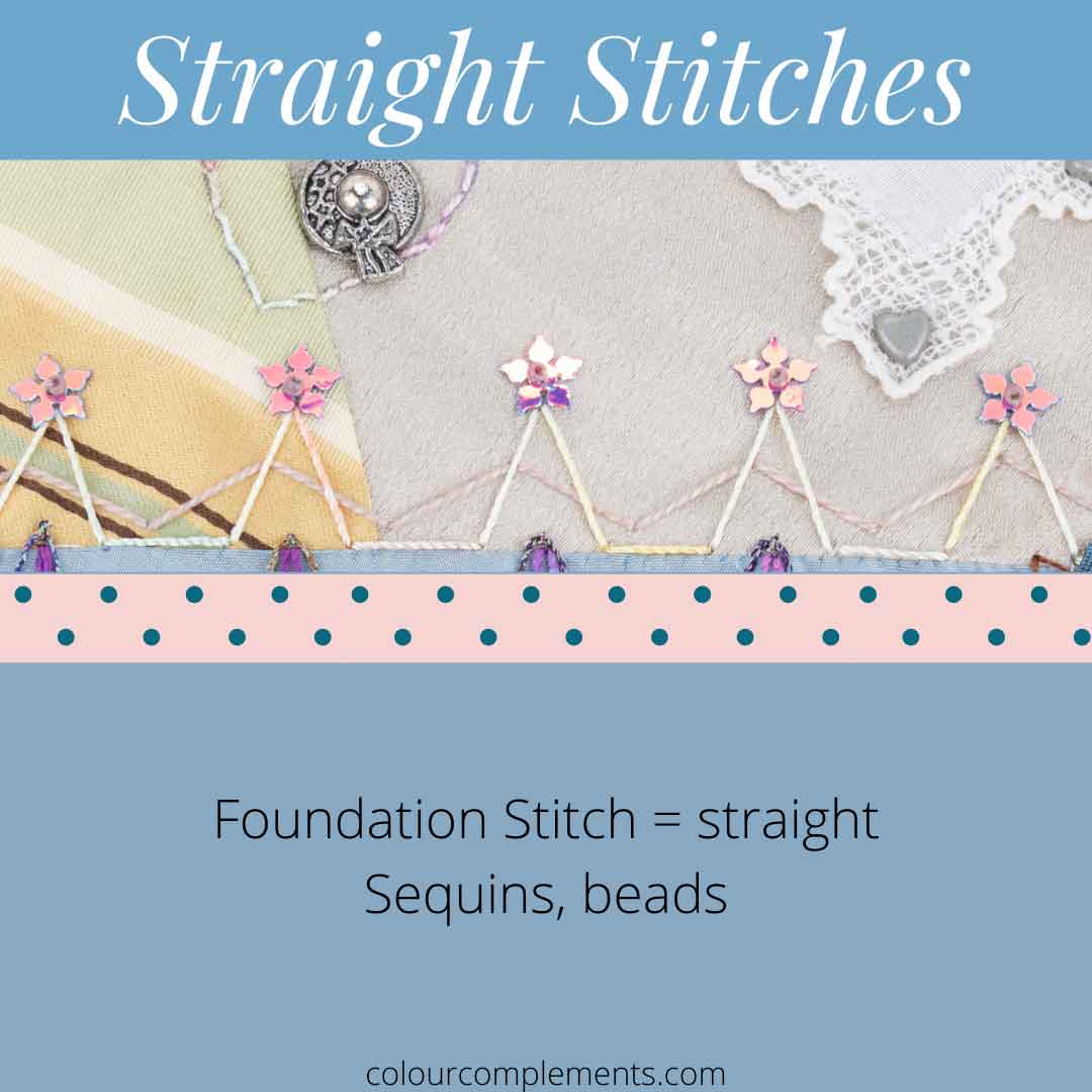 How To Use Straight Stitches For Embellishment |Colour Complements
