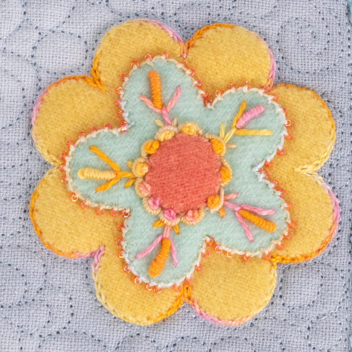 Creating A Bright Floral Wool Applique |Colour Complements