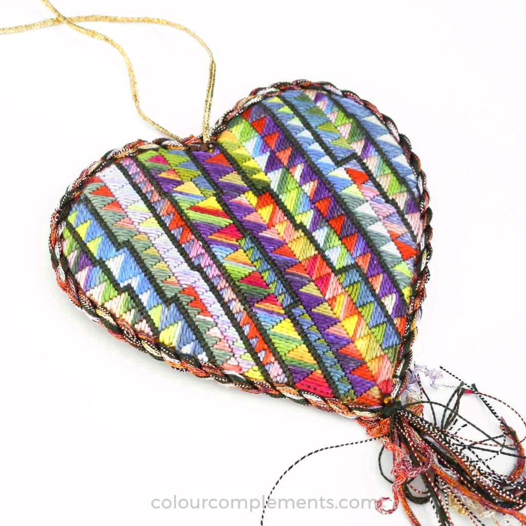 Stitching A Colourful Heart Pattern | Tutorial | Colour Complements