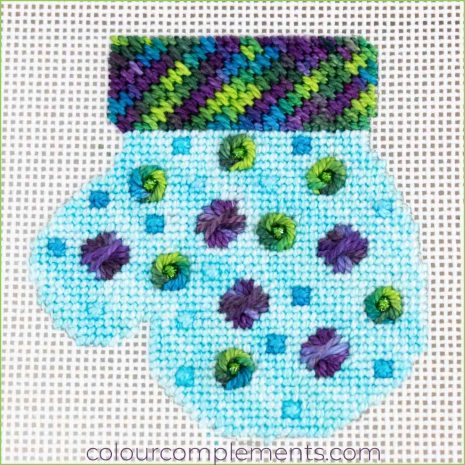 Creating This Blue Mitten Pattern | Needlepoint Mittens
