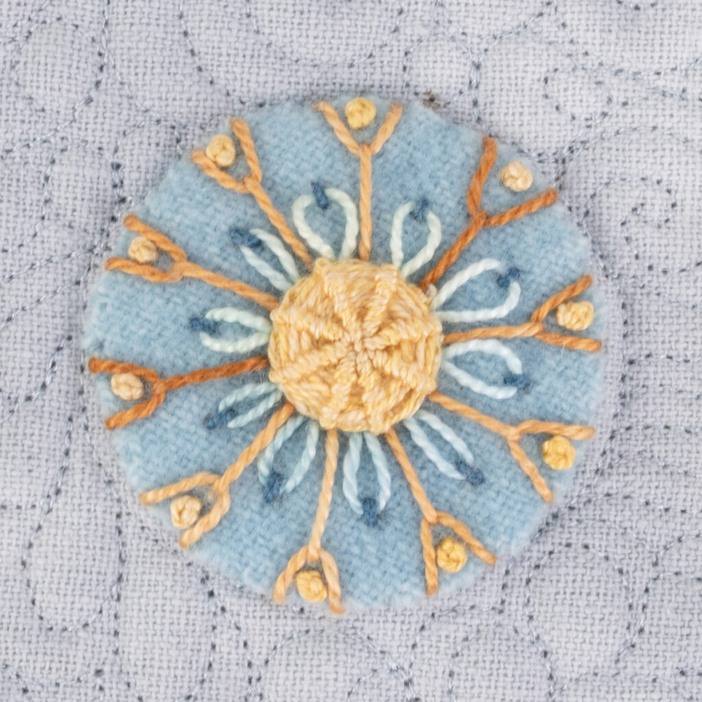 Wool Applique Created With Muted Colours | Colour Complements