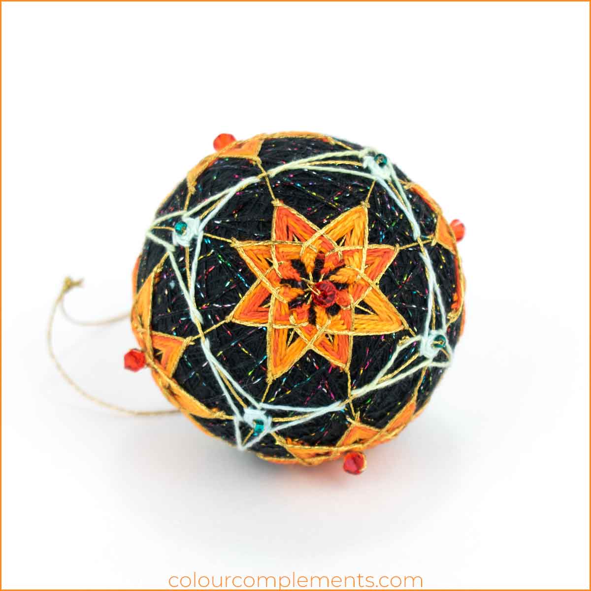 Floral Temari Ball Pattern | Kiku Mums |Colour Complements
