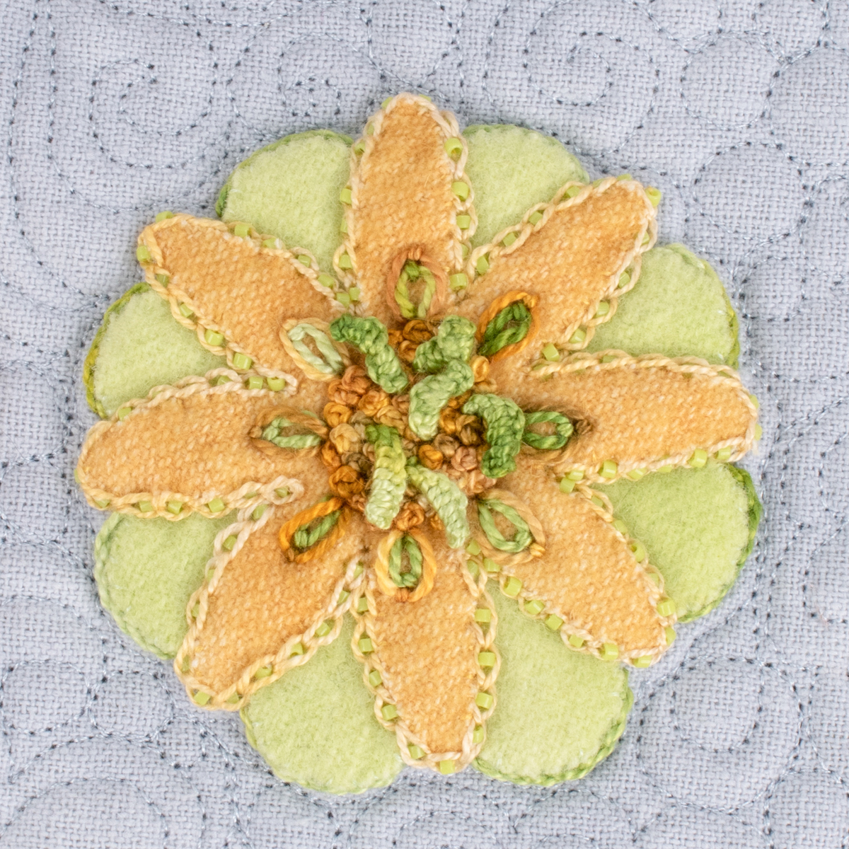 Keeping It Simple With This Baby Pink Wool Applique
