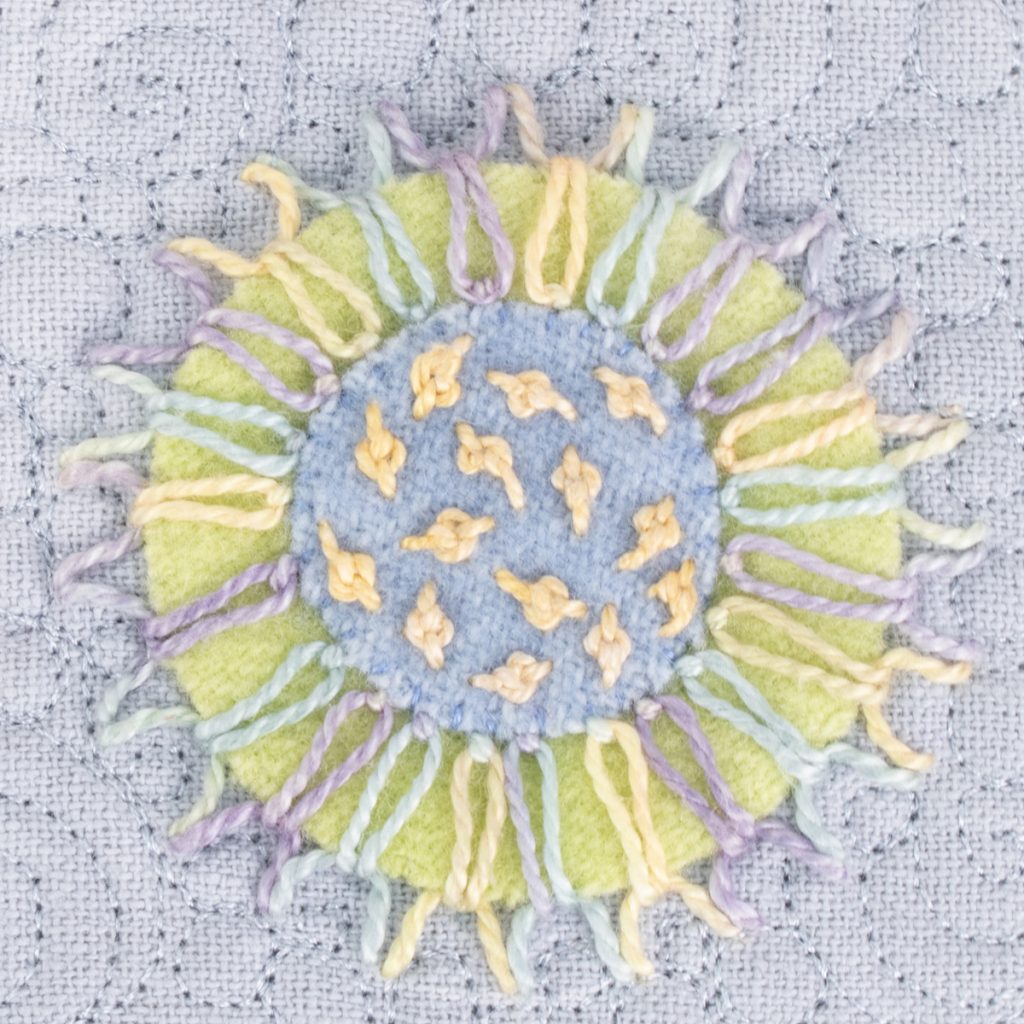 Keeping It Simple With This Baby Pink Wool Applique