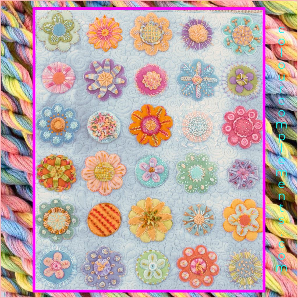 A Soft Baby Blue Wool Applique | Colour Complements