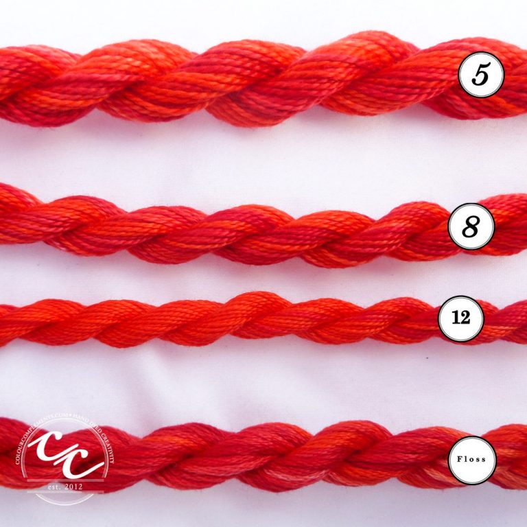 Red Perle Cotton and Floss | Hand Dyed - Colour Complements